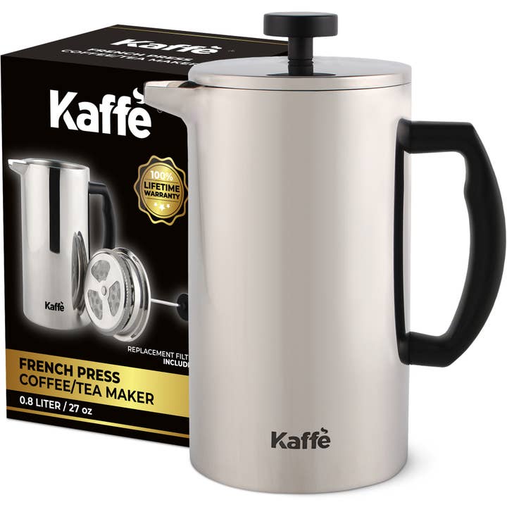 Kaffe French Press Coffee Maker by Faire - Brew Rich Aromatic Coffee