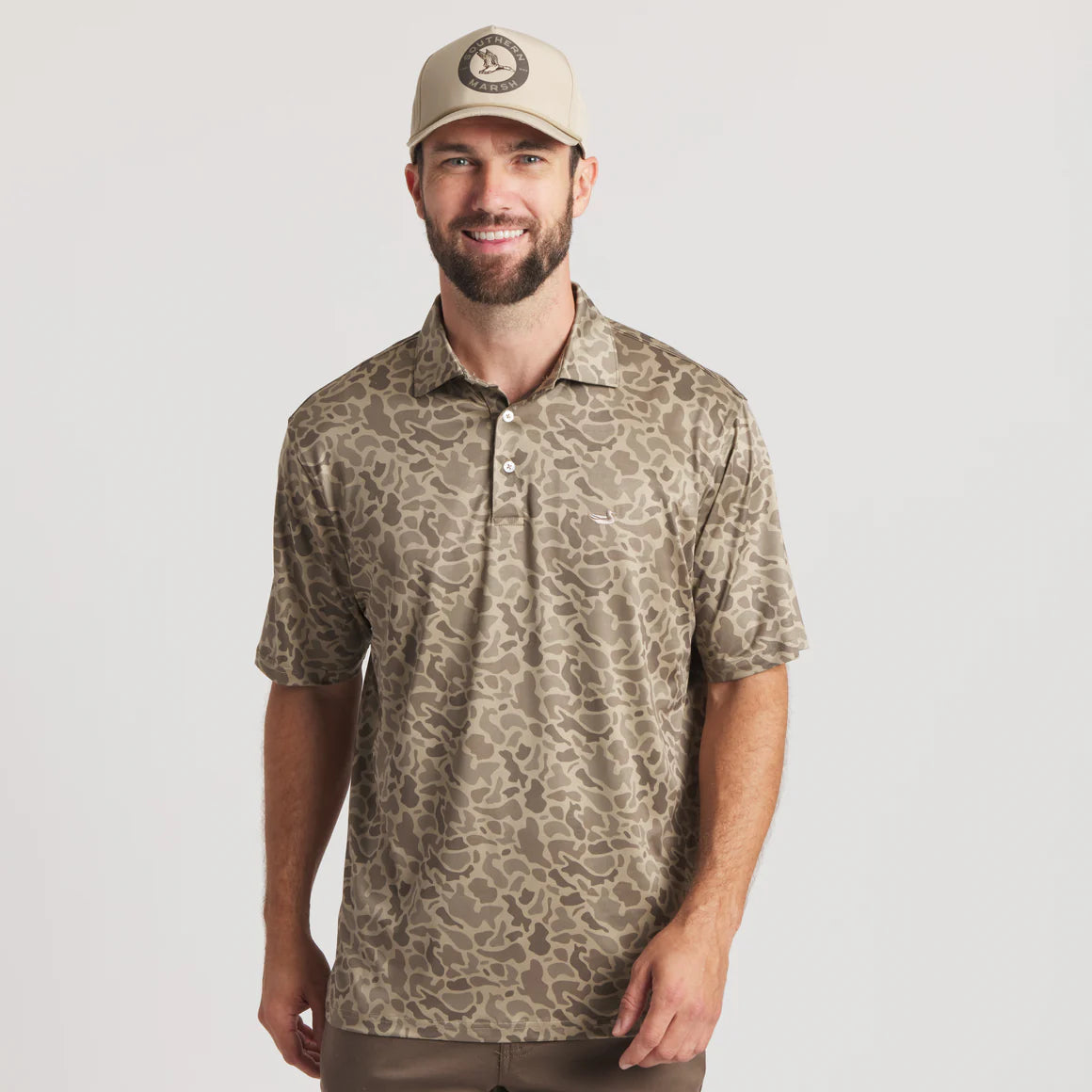 Southern Marsh Performance Polo - Retro Camo | Comfortable & Stylish