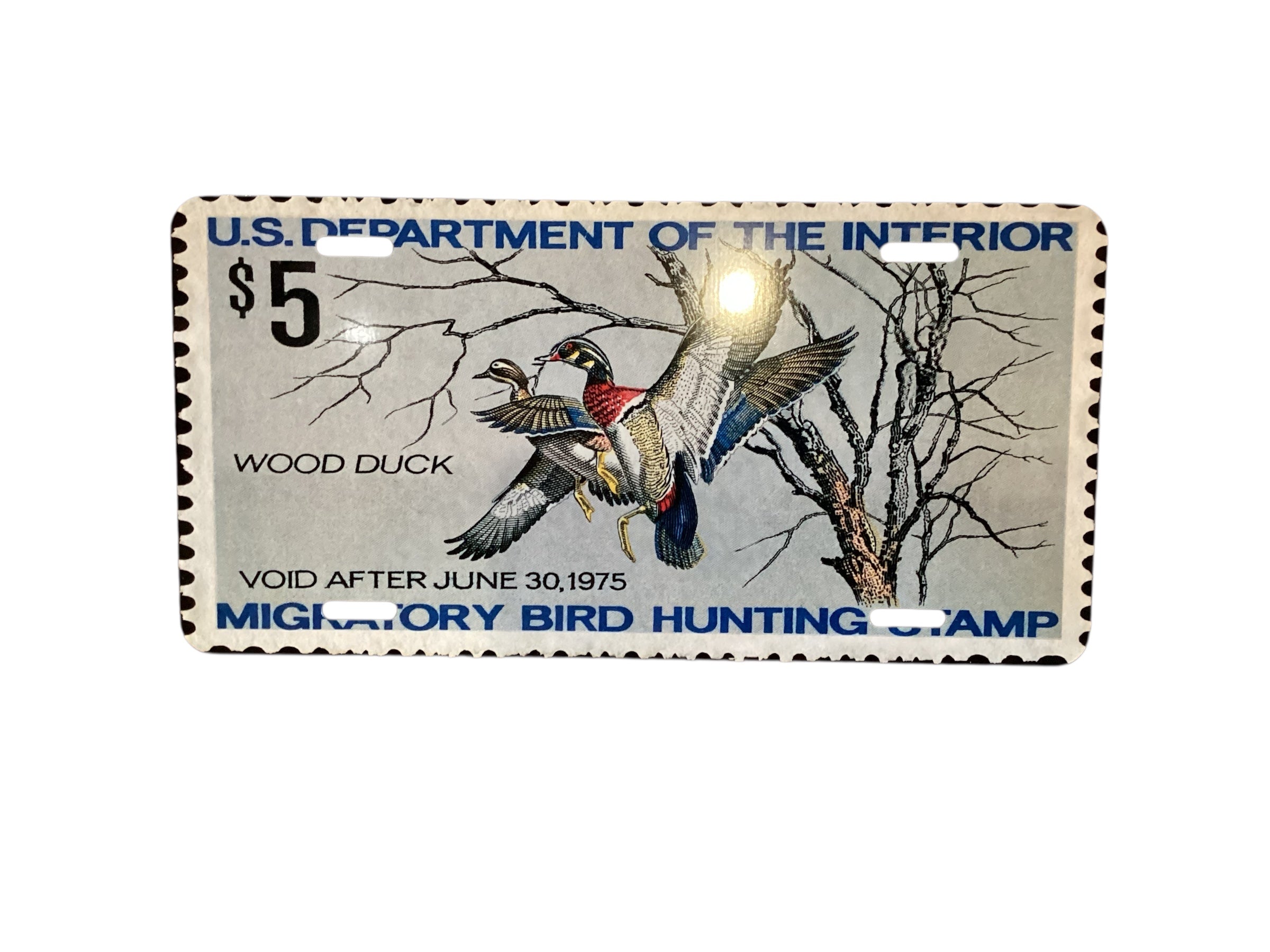 Grindstone Services Duck Stamp License Plate | Official 1935-1936 Artw