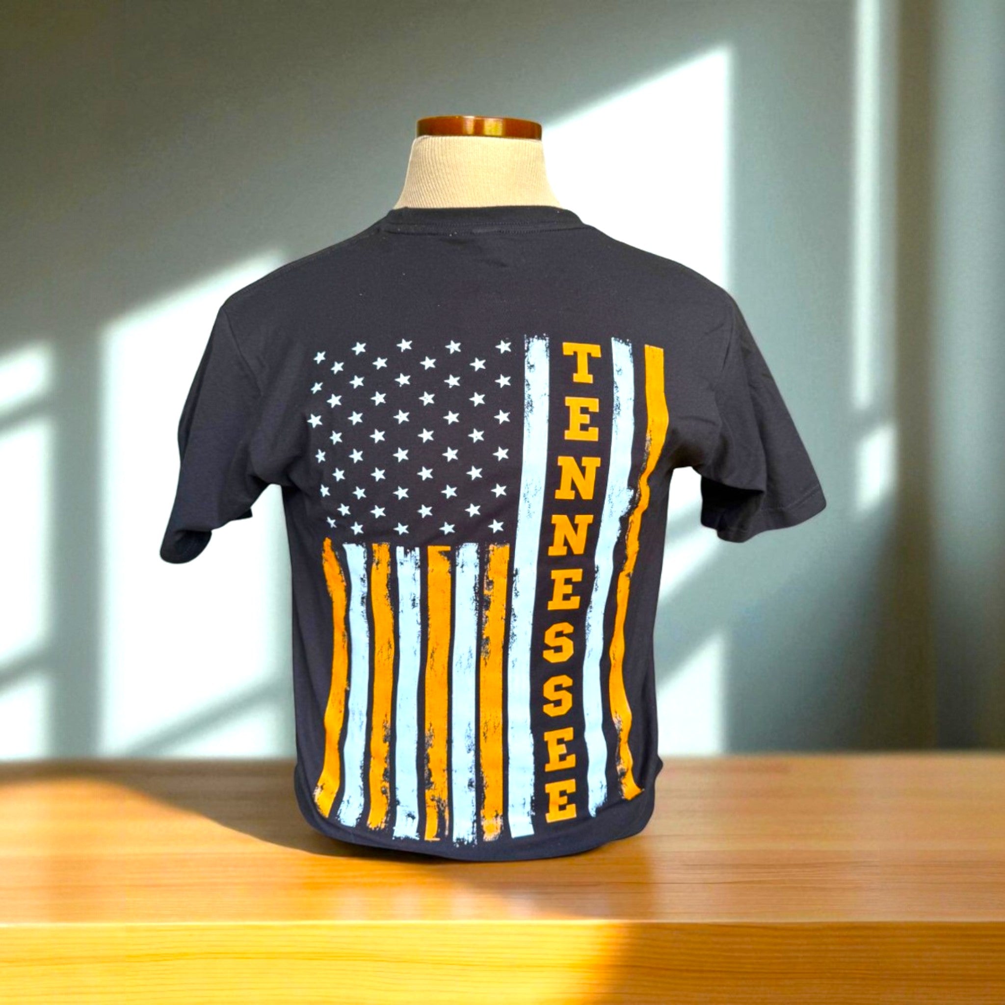 Tennessee Vertical Flag Tee by Print Villains | Comfortable Unisex Cot
