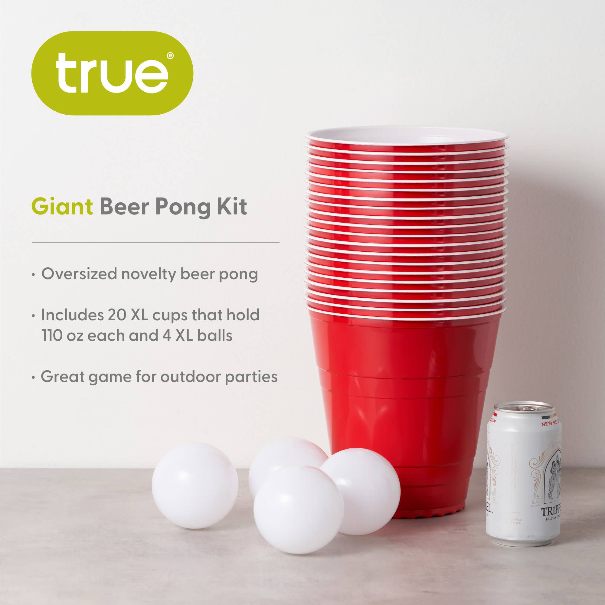 True Brands Giant Beer Pong Kit: Ultimate Party Game
